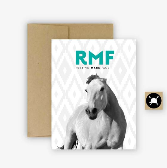 Resting Mare Face Greeting Card