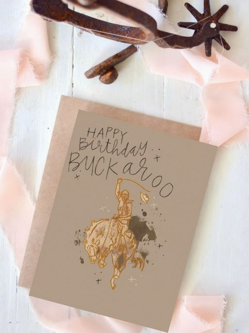 Tirzah Lane Art Happy Birthday Buckaroo Card