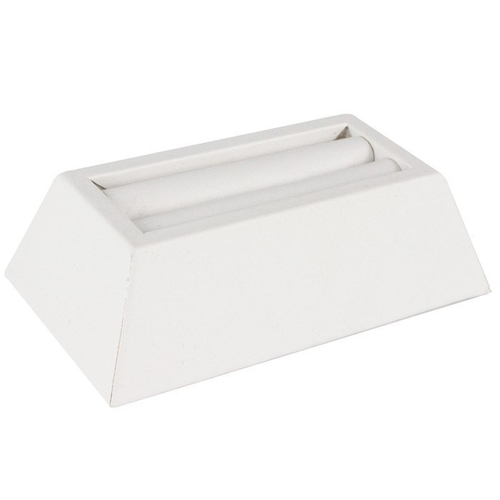 White Faux Leather Bangle/Bracelet Slotted Display Stand - 888 Display ...
