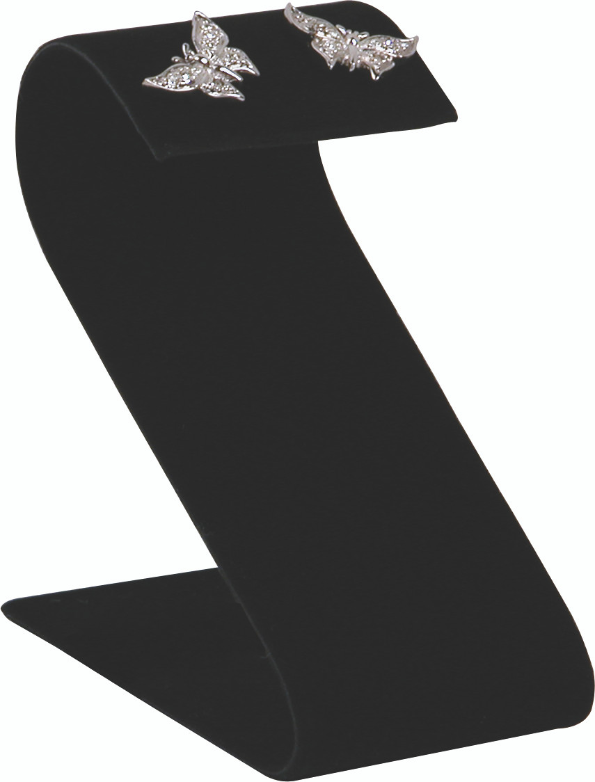 Black Single Medium Curved Earring Display - 888 Display USA, Inc.