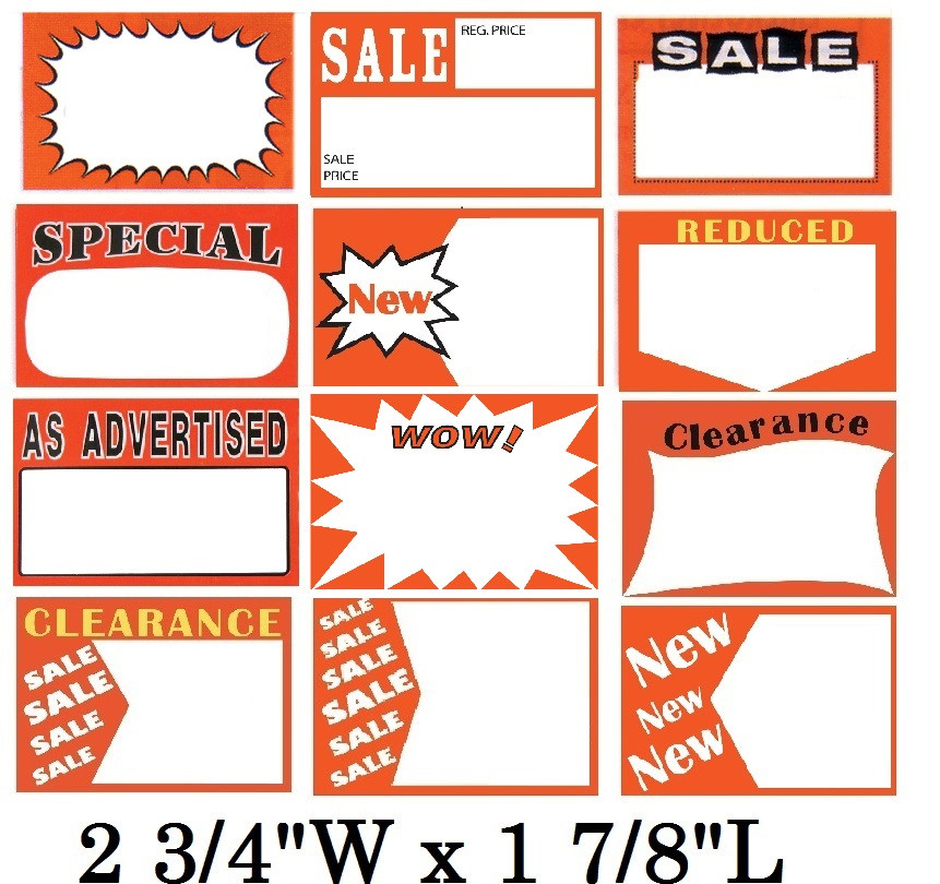 Small Paper "NEW" Store Message Sign (50Pcs/Pack) - 888 Display USA, Inc.