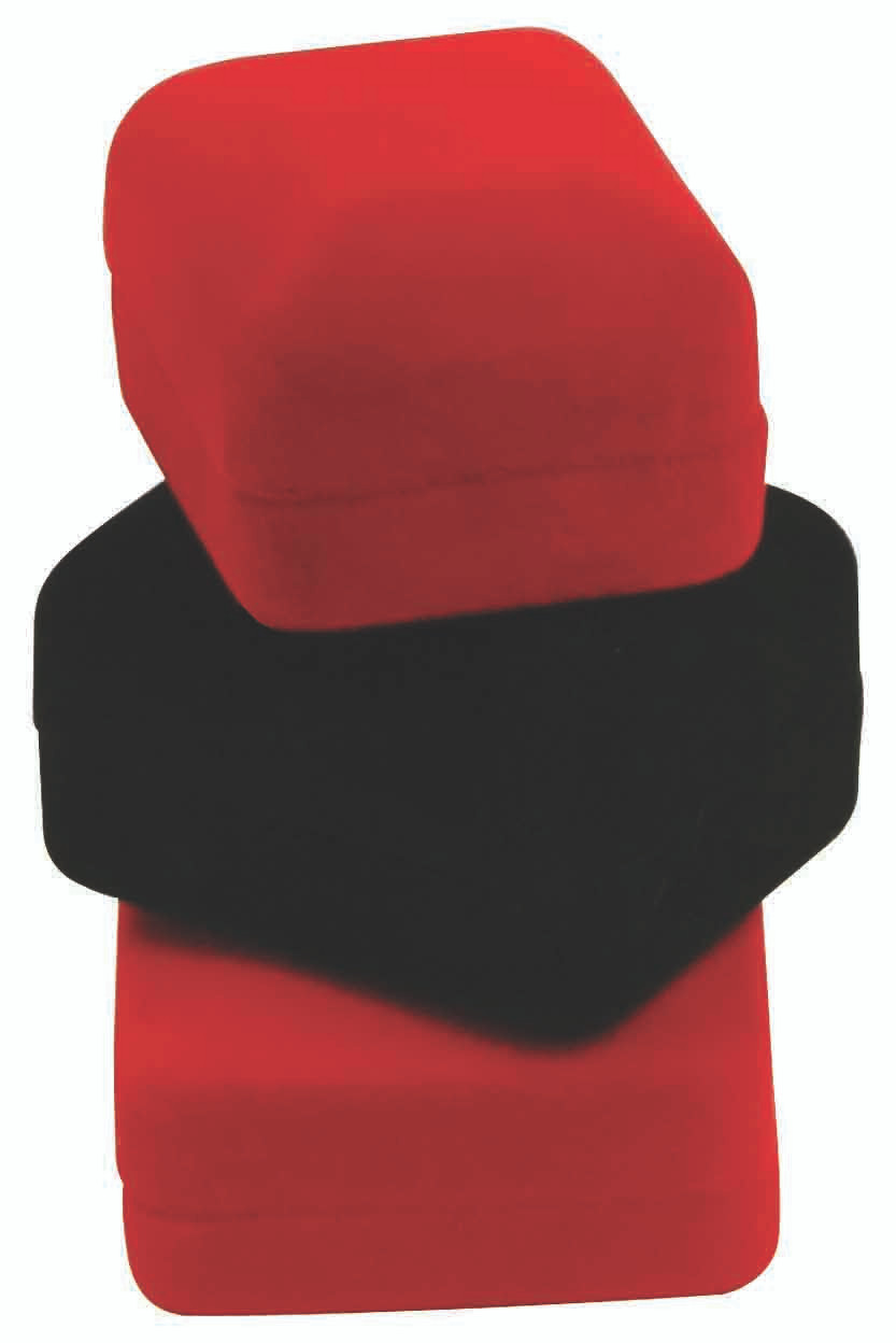Classic Red Velvet Double Ring Gift Box - 888 Display USA, Inc.