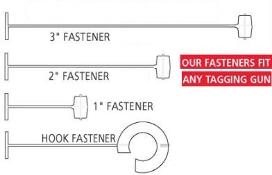 J-Hook Standard Tagging Gun Fastners - (500pcs/Pack) - 888 Display USA ...