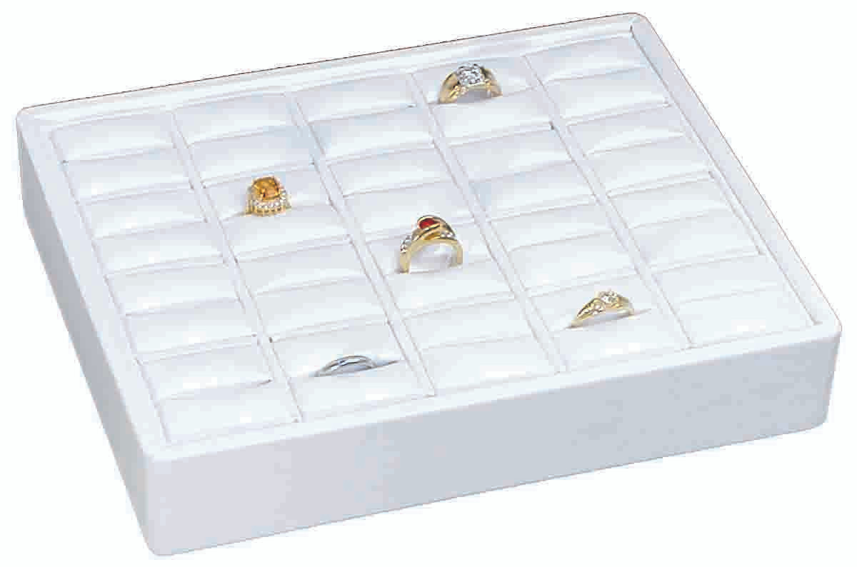 Small Stackable 20 Showcase Slotted Ring Display Tray - 888 Display USA ...
