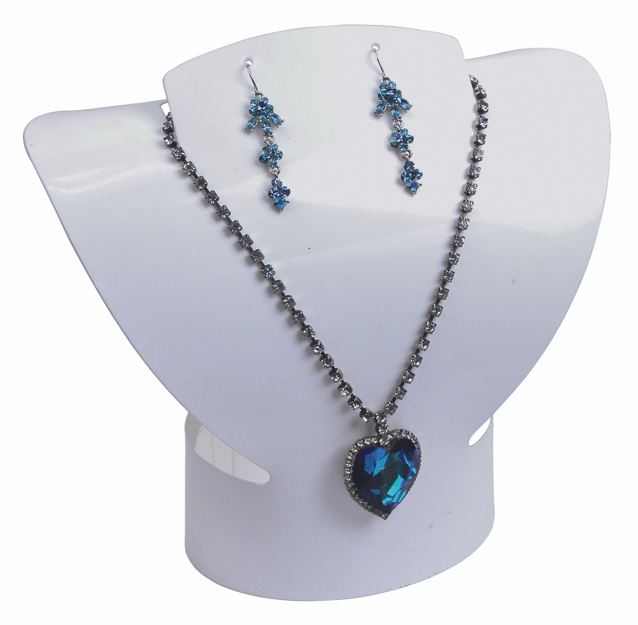 White Foldable Plastic Necklace/Pendant Display - 888 Display USA, Inc.
