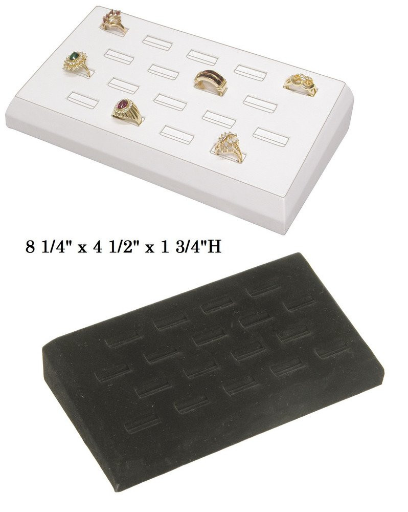 Black Velvet 18-Slot Ring Tray Jewelry Display - 888 Display USA, Inc.