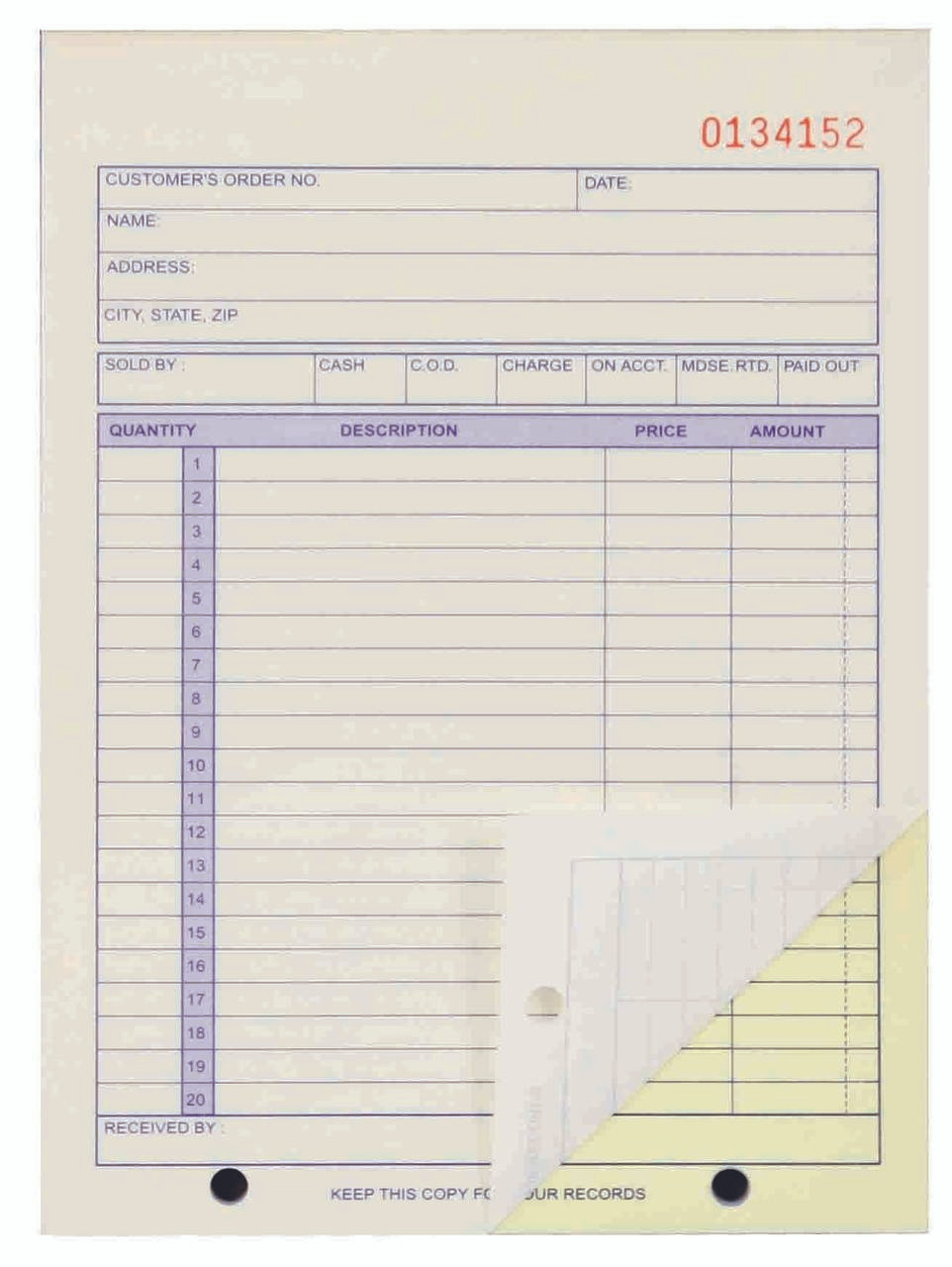 Small 2-Part Sales Order Books - 888 Display USA, Inc.