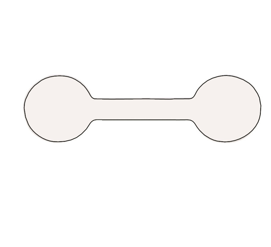 White Long Dumbell Adhesive Tear-Proof Tags (500pcs/Box) - 888 Display ...