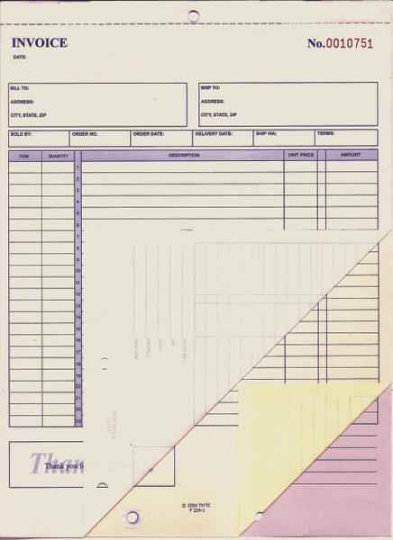 Large 3-Part Invoice Books - 888 Display USA, Inc.