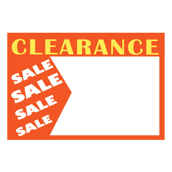 Small Paper "Clearance Sale" Store Message Sign (50Pcs/Pack) - 888 ...