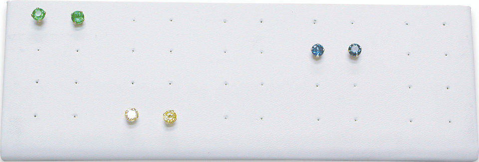 White Slotted Earring Display for up to 20 Pairs of Studs - 888 Display ...