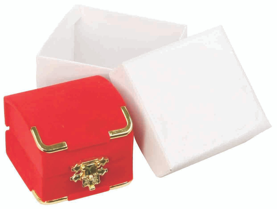 Black Ring Flocked Velour Clasped Box - 888 Display USA, Inc.