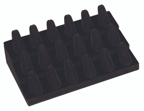 Black Velvet 18-Ring Finger Jewelry Display - 888 Display USA, Inc.