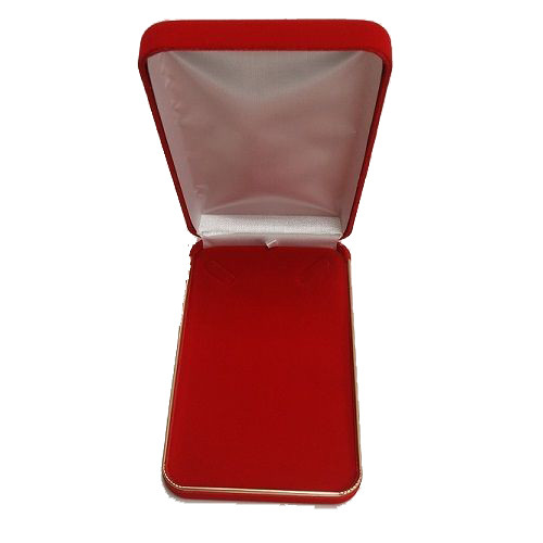 Classic Red Velvet Necklace Gift Box with an Elegant Brass Trim - 888 ...