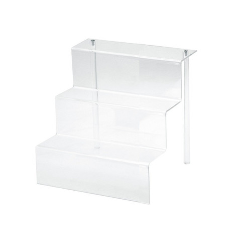 3 Tiers Clear Acrylic Glass Riser Step Display - 888 Display USA, Inc.