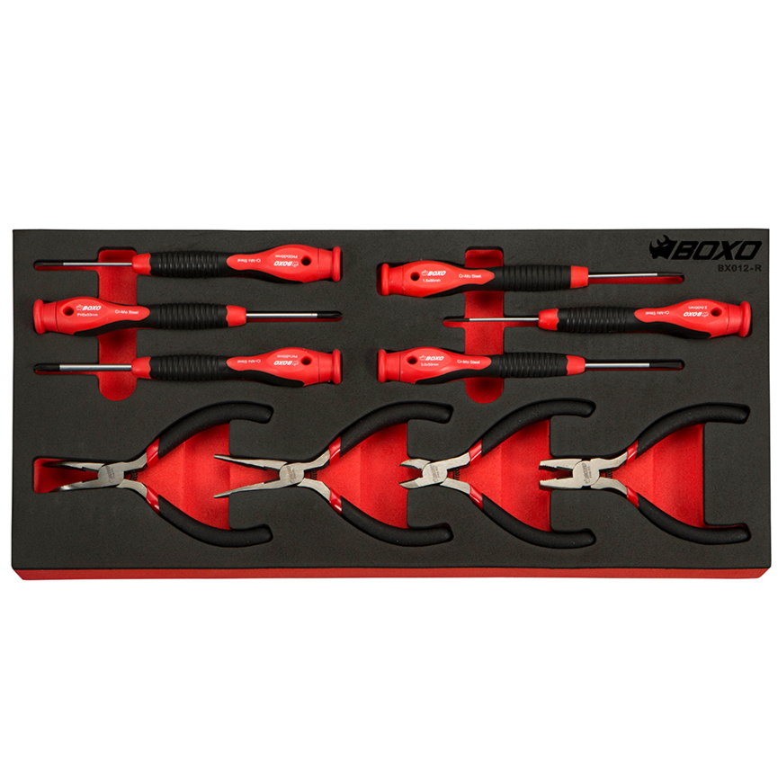 BOXO 10PC PRECISION SCREWDRIVER & MINI PLIERS SET - Quiktools Ltd