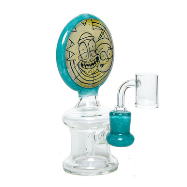 Glassbyging Carved Rick Rig Bong - Same‑Day Shipping