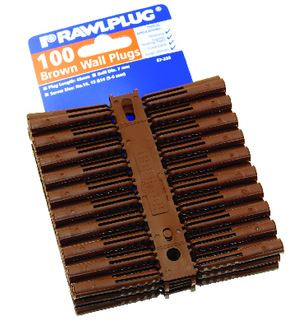 RAWLPLUG BROWN WALL PLUGS (67-233) 100's (x10)