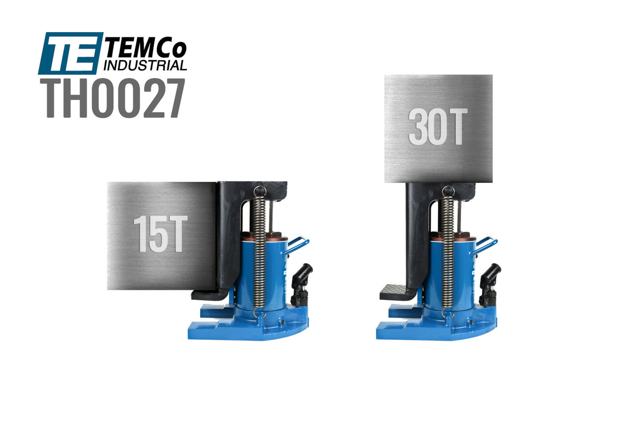15 / 30 TON Hydraulic Machine Toe Jack Lift - TEMCo Industrial