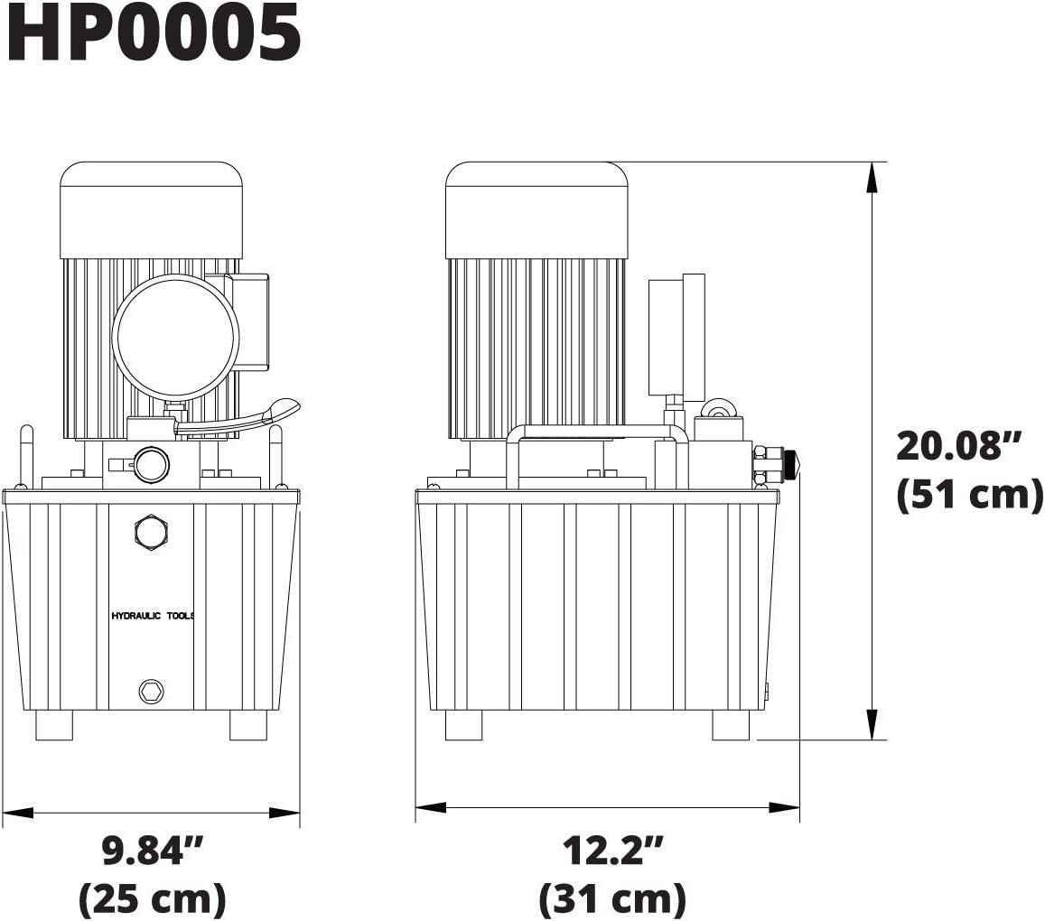 HP0005 - Electric Hydraulic Pump Power Pack Unit 2 Stage Single Acting ...
