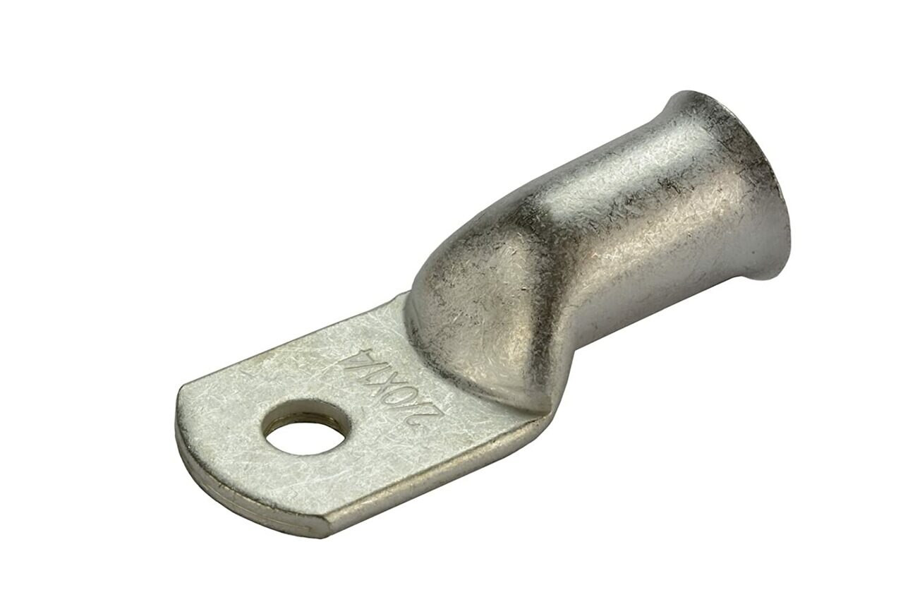 Tinned Copper Ring Terminal - 2/0 AWG, 1/4" Hole (10 Pack)
