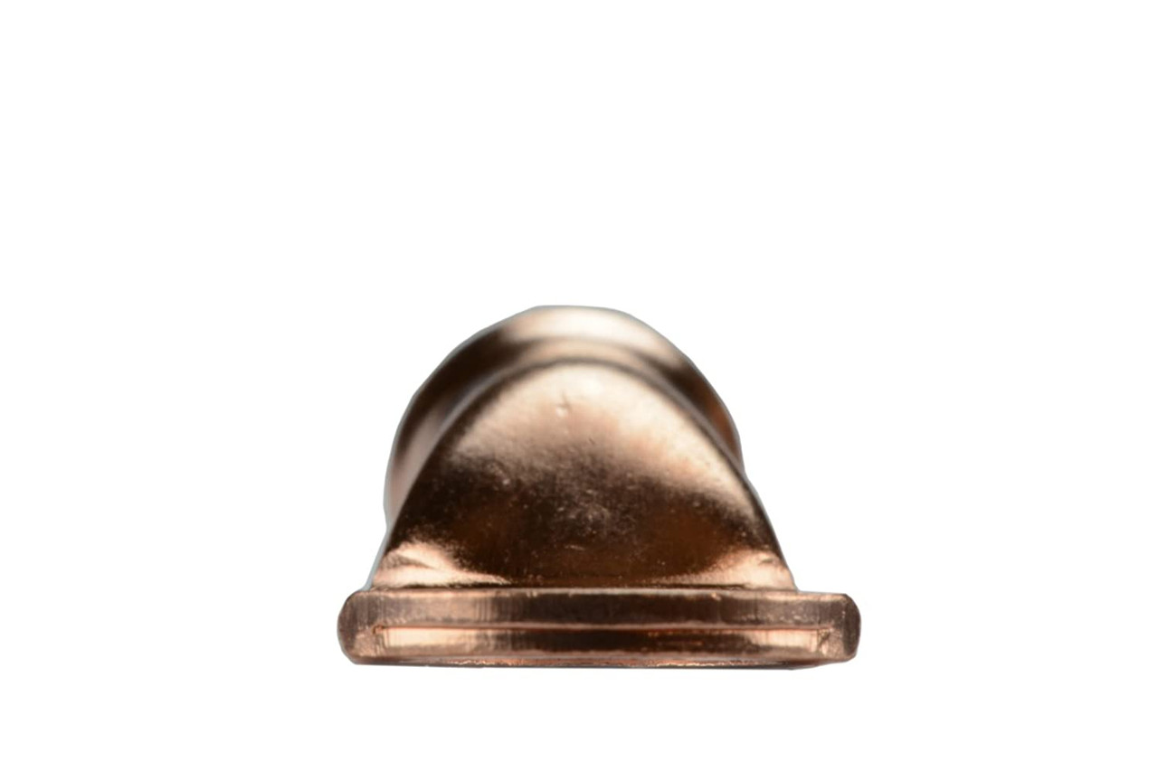 Bare Copper Ring Terminal - 4 AWG, 3/8" Hole (5 Pack)