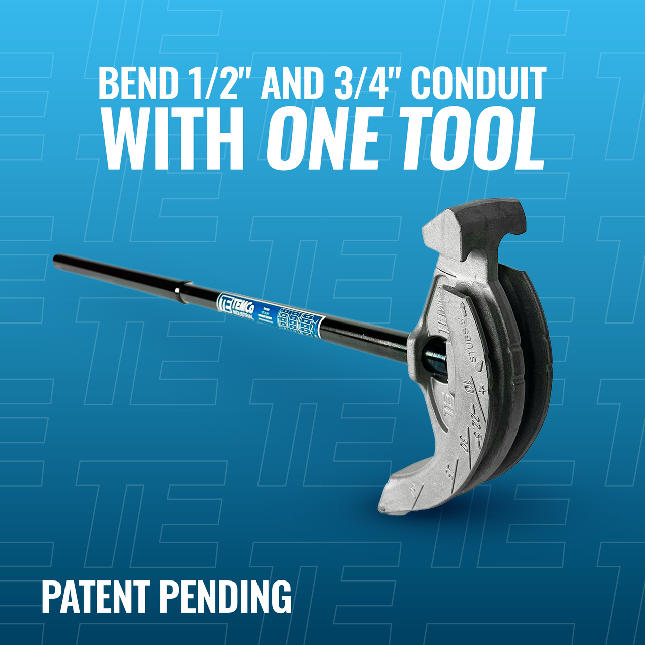 TEMCo 2 in 1 Conduit Bender - for 1/2" & 3/4" EMT