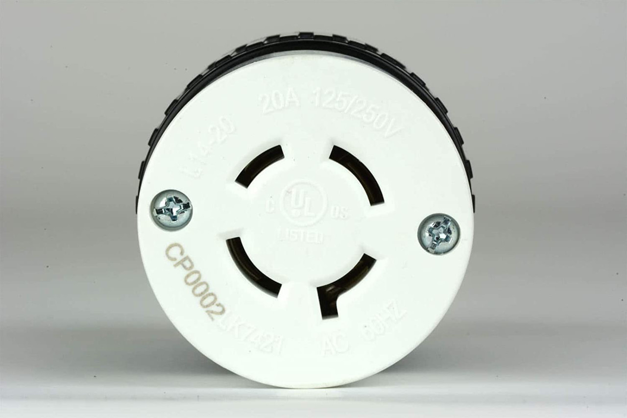 TEMCO CP0002 - NEMA L14-20C Female Plug 20A 125/250V Locking UL Listed ...