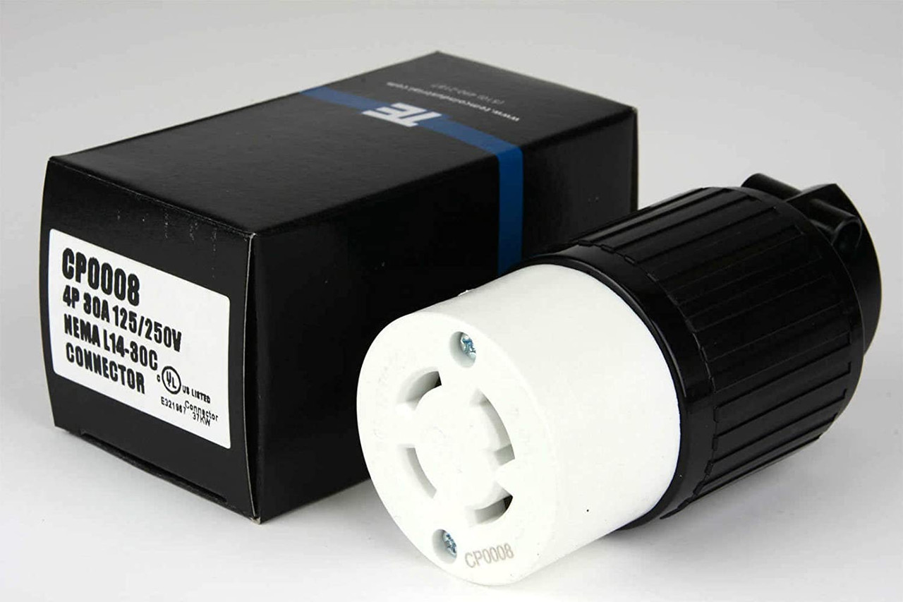 TEMCo CP0008 - NEMA L14-30 Female Plug 30A 125/250V Locking UL Listed ...