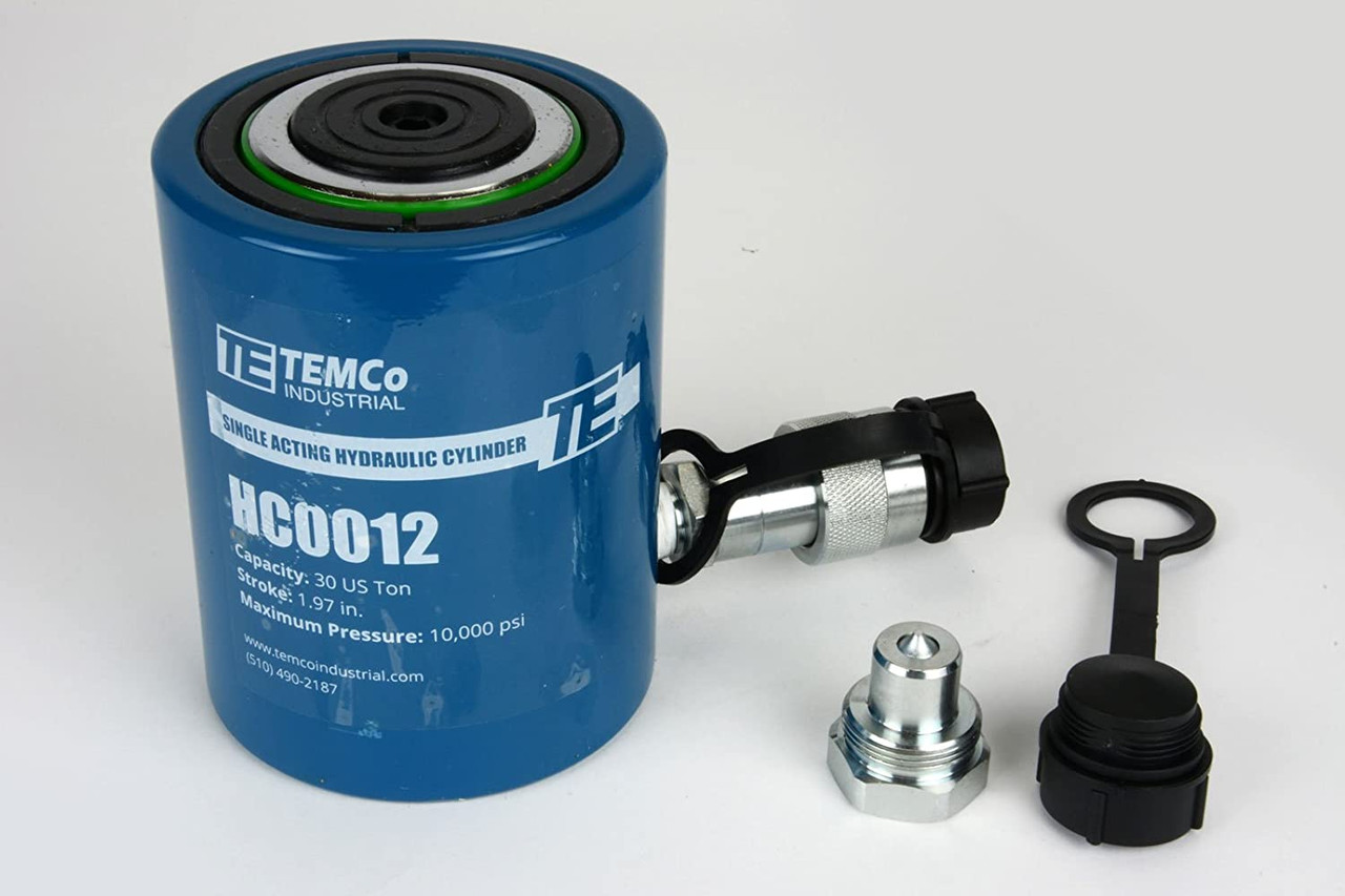 Hydraulic Cylinder Ram Single Acting 30 TON 2" Inch Stroke - TEMCo ...