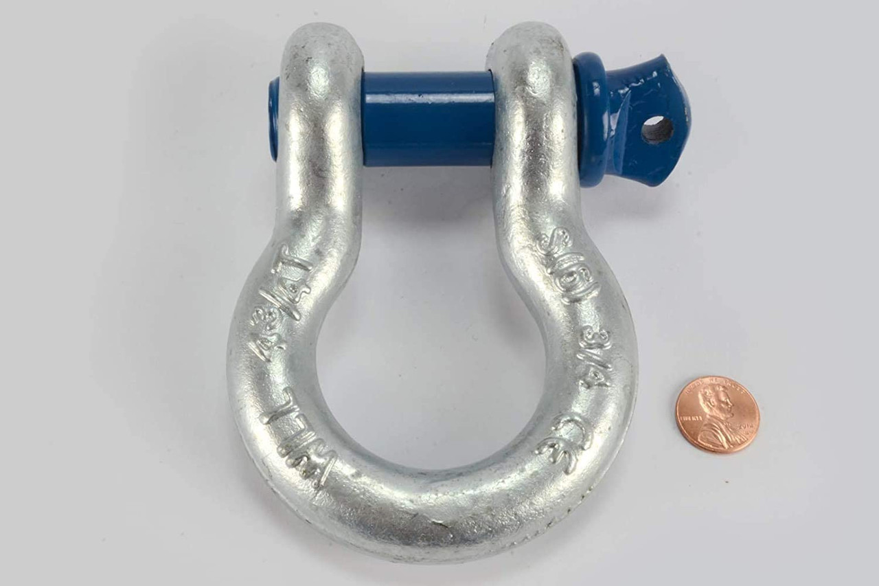 5/8" D Ring Bow Shackle Screw Pin Clevis 3.25 Ton - TEMCo Industrial