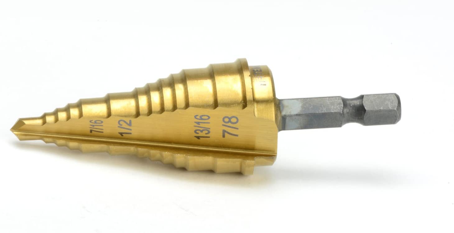 Step Drill Bit TH0356 - M35 Cobalt 3/16" - 15/16" for use with ...