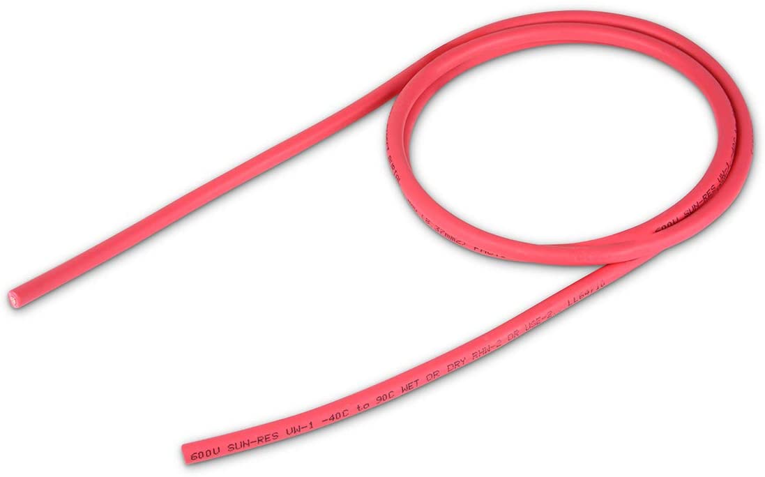 8 AWG Solar Panel Wire SW0069 - 10 ft - UL 4703 Power Cable Red - Made ...