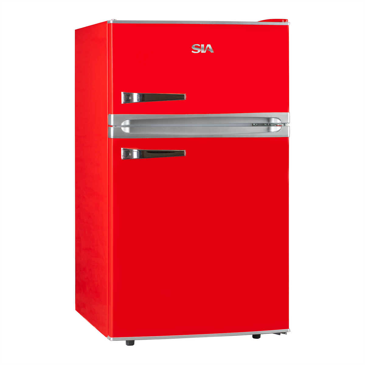 SIA RFM88R 88L Freestanding Under Counter Retro Fridge Freezer - Red ...