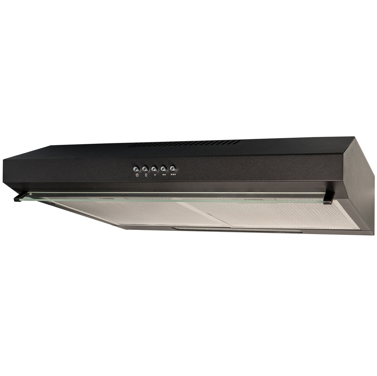 SIA VSR60BL 60cm Black Slim Visor Cooker Hood Kitchen Extractor Fan ...