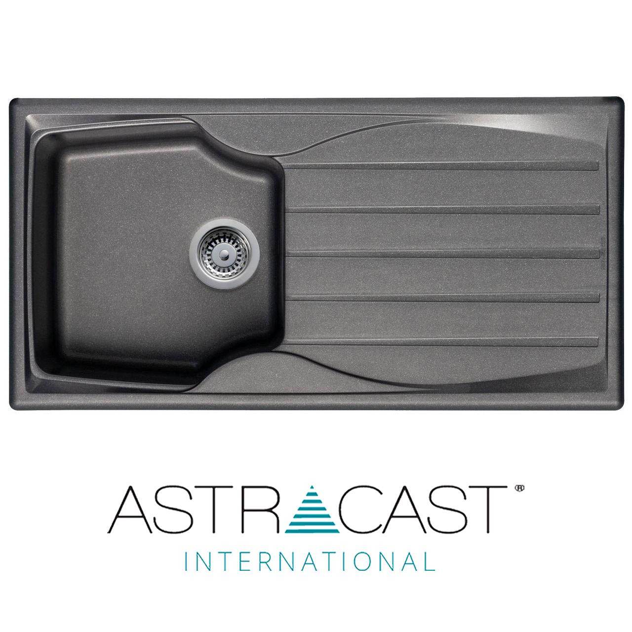 Astracast Sierra 1.0 Bowl Reversible Graphite Grey Kitchen Sink And ...