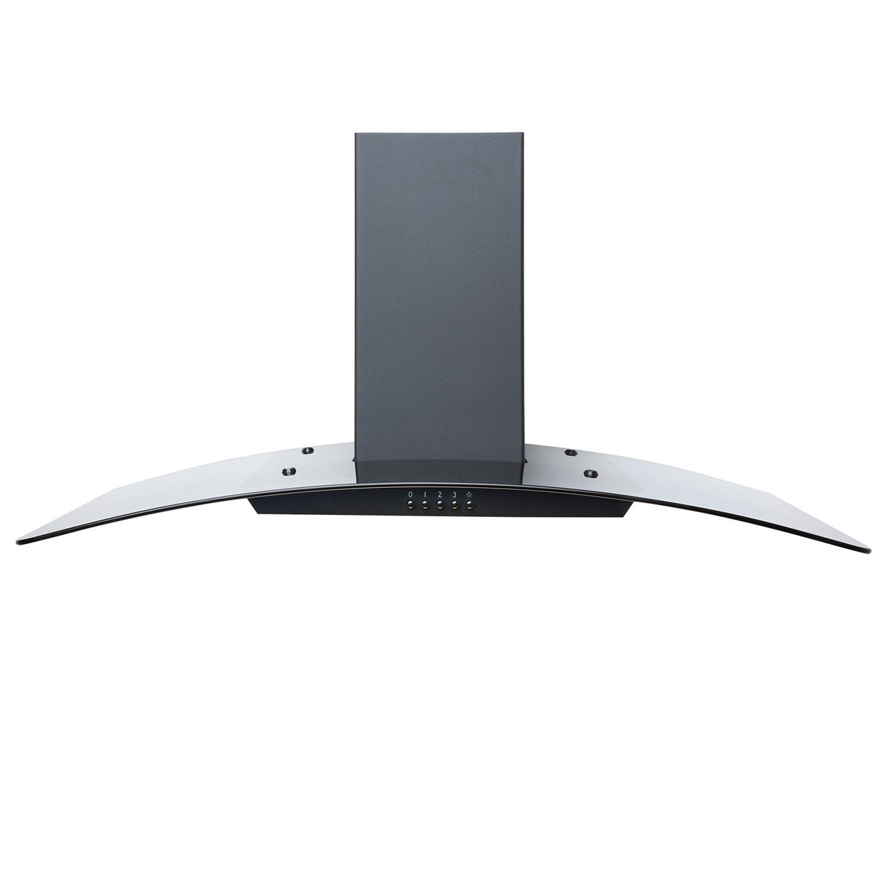 SIA CGHS90BL 90cm Black Smoked Curved Glass Cooker Hood Extractor And ...