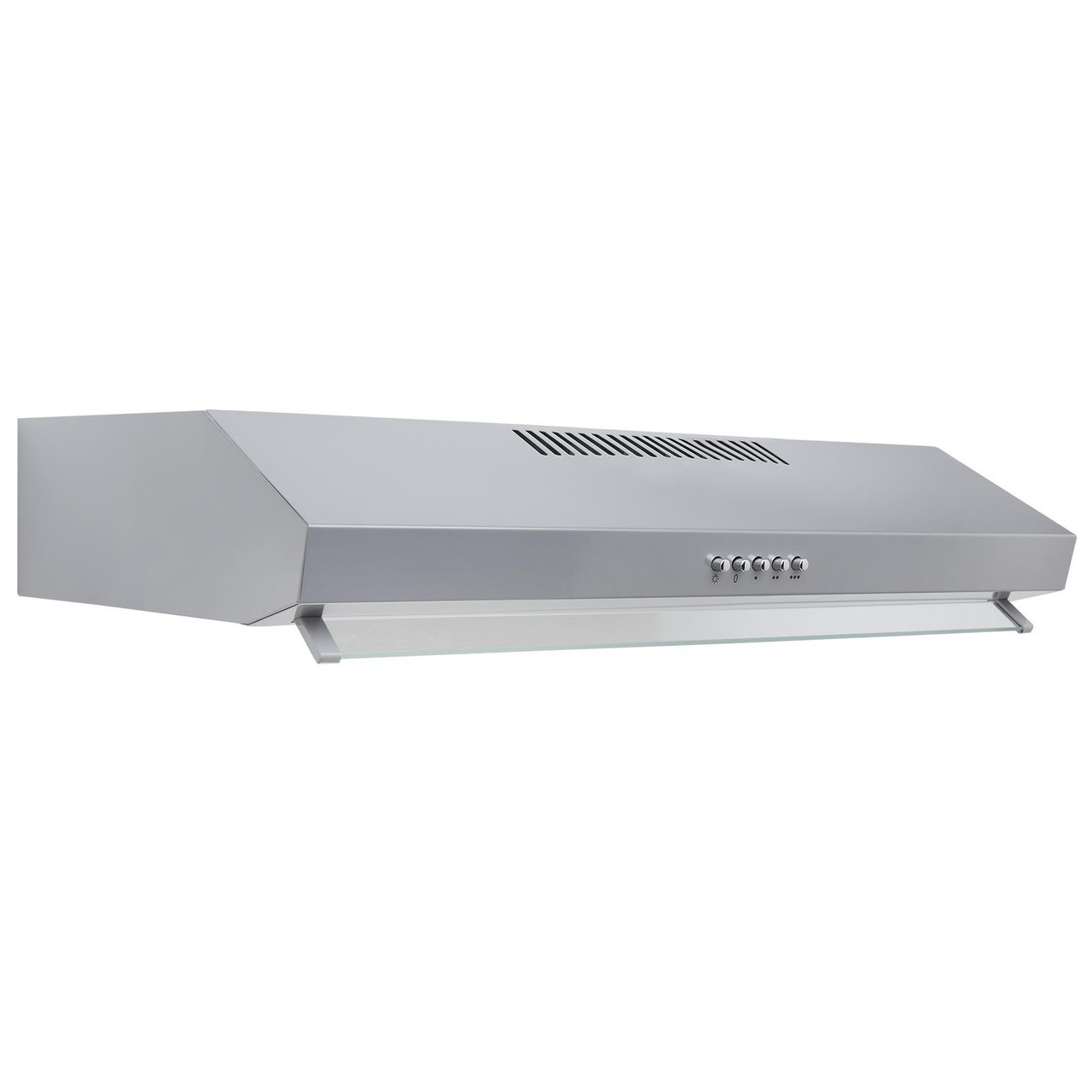 SIA VSR60SI 60cm Silver Slimline Visor Cooker Hood Extractor Fan & 3m ...