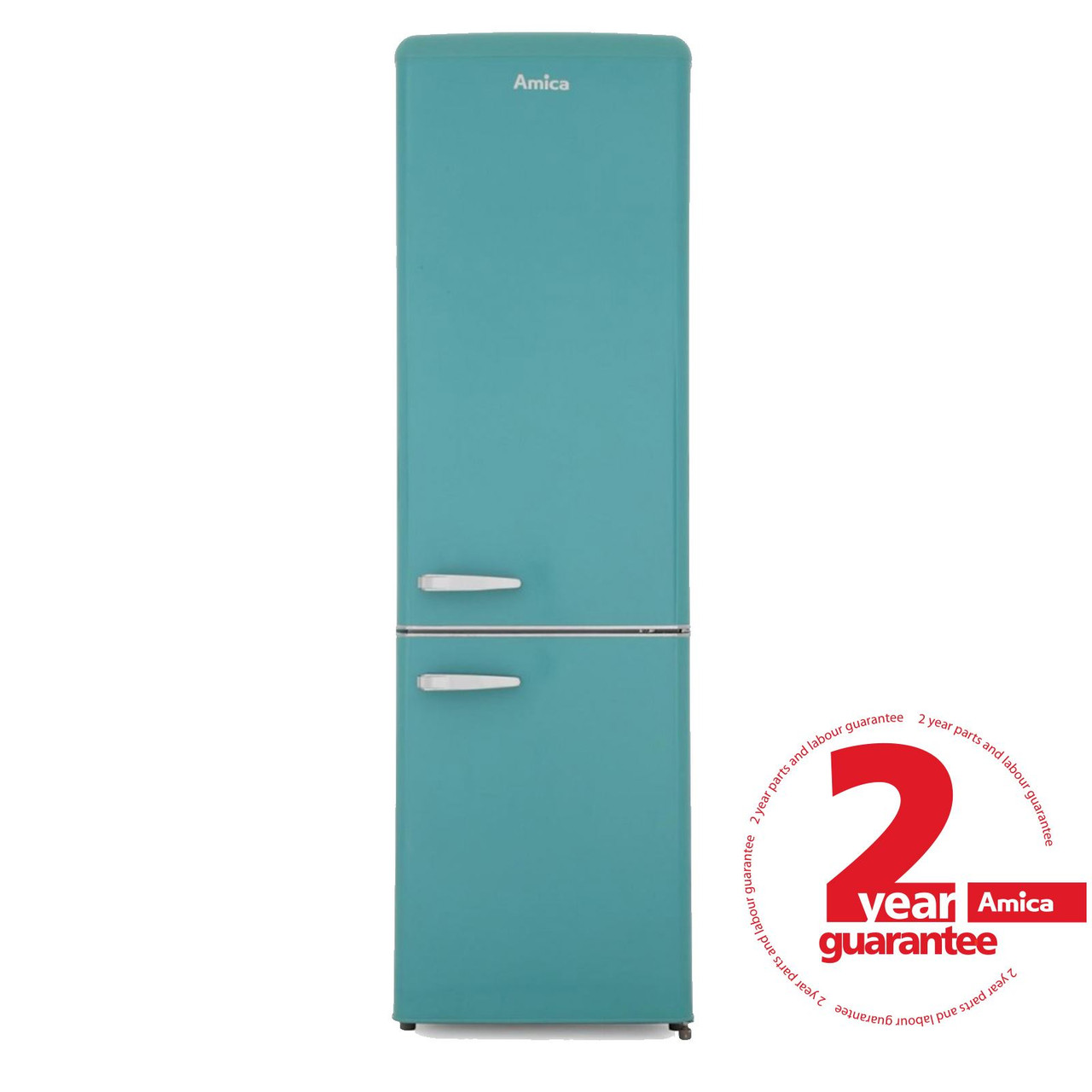 Amica FKR29653DEB 55cm Duck Egg Blue 60/40 Retro Freestanding Fridge ...