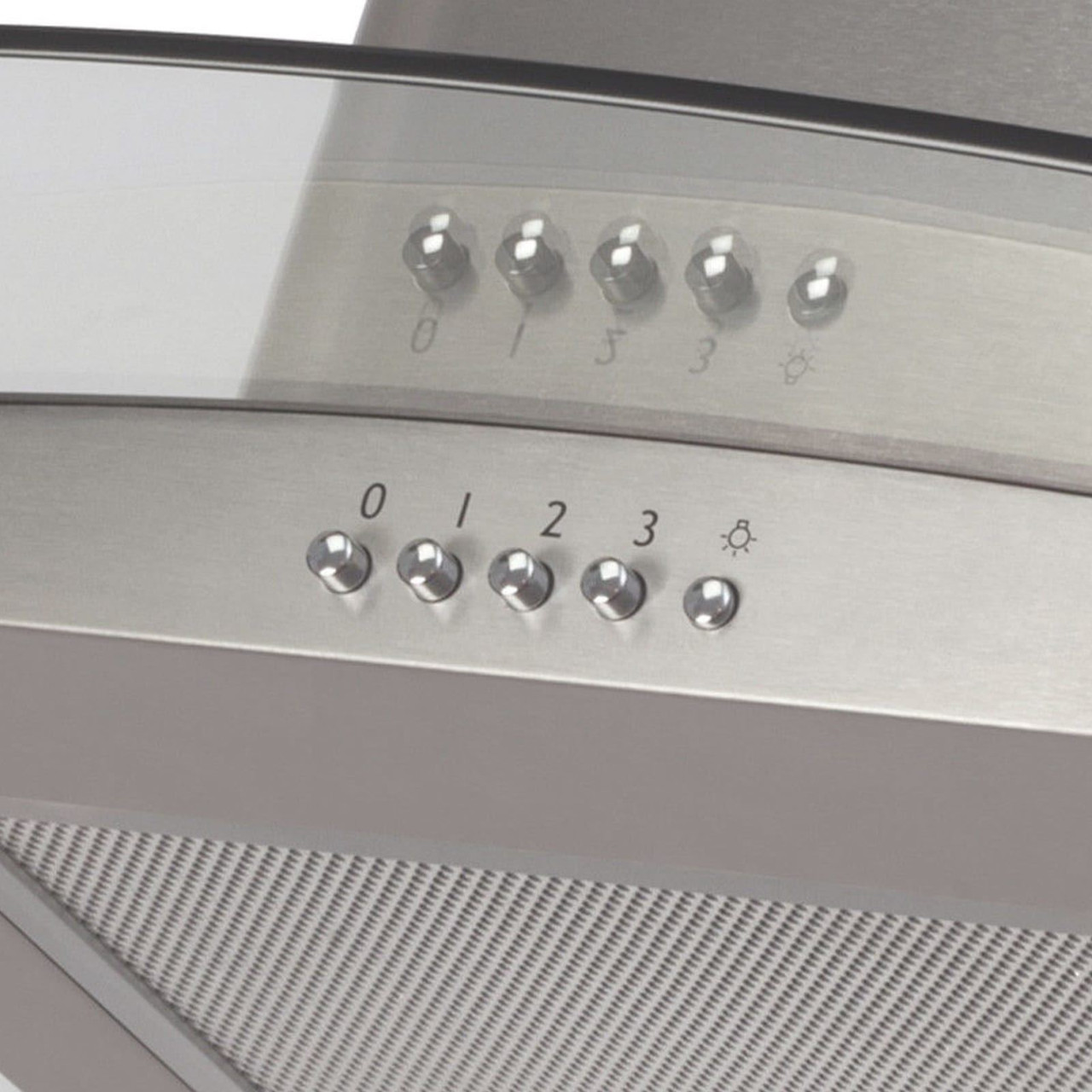 SIA CGH110SS 110cm Stainless Steel Curved Glass Cooker Hood Extractor Fan