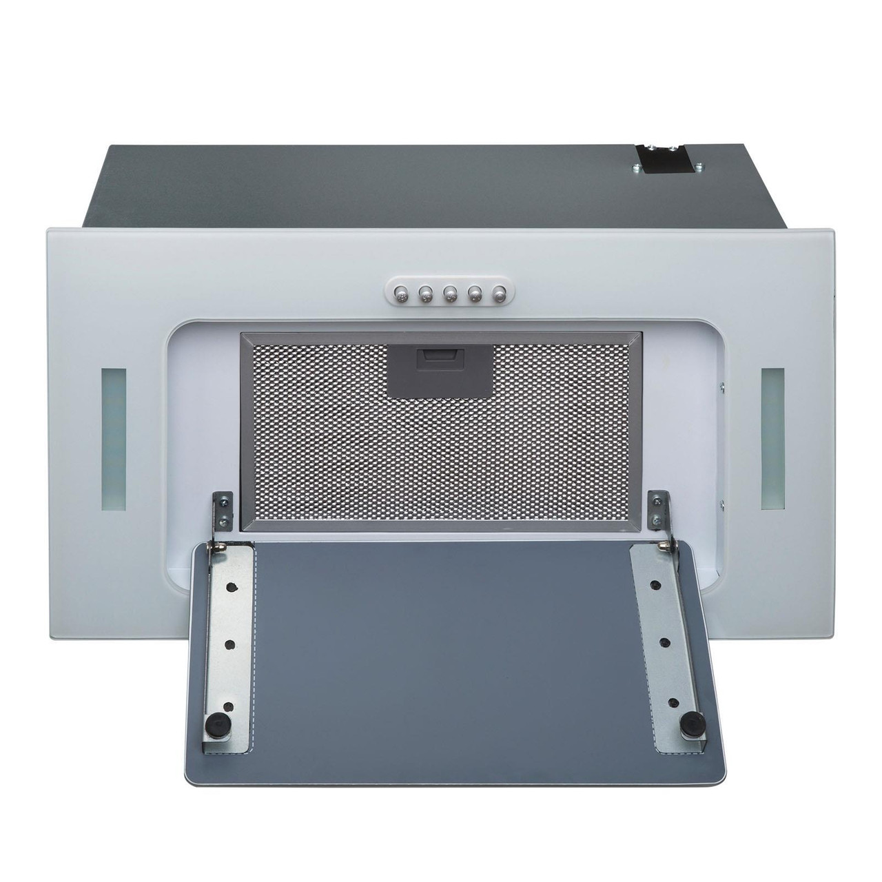 SIA UCG52WH 52cm White Glass Built In Kitchen Cupboard Cooker Hood ...