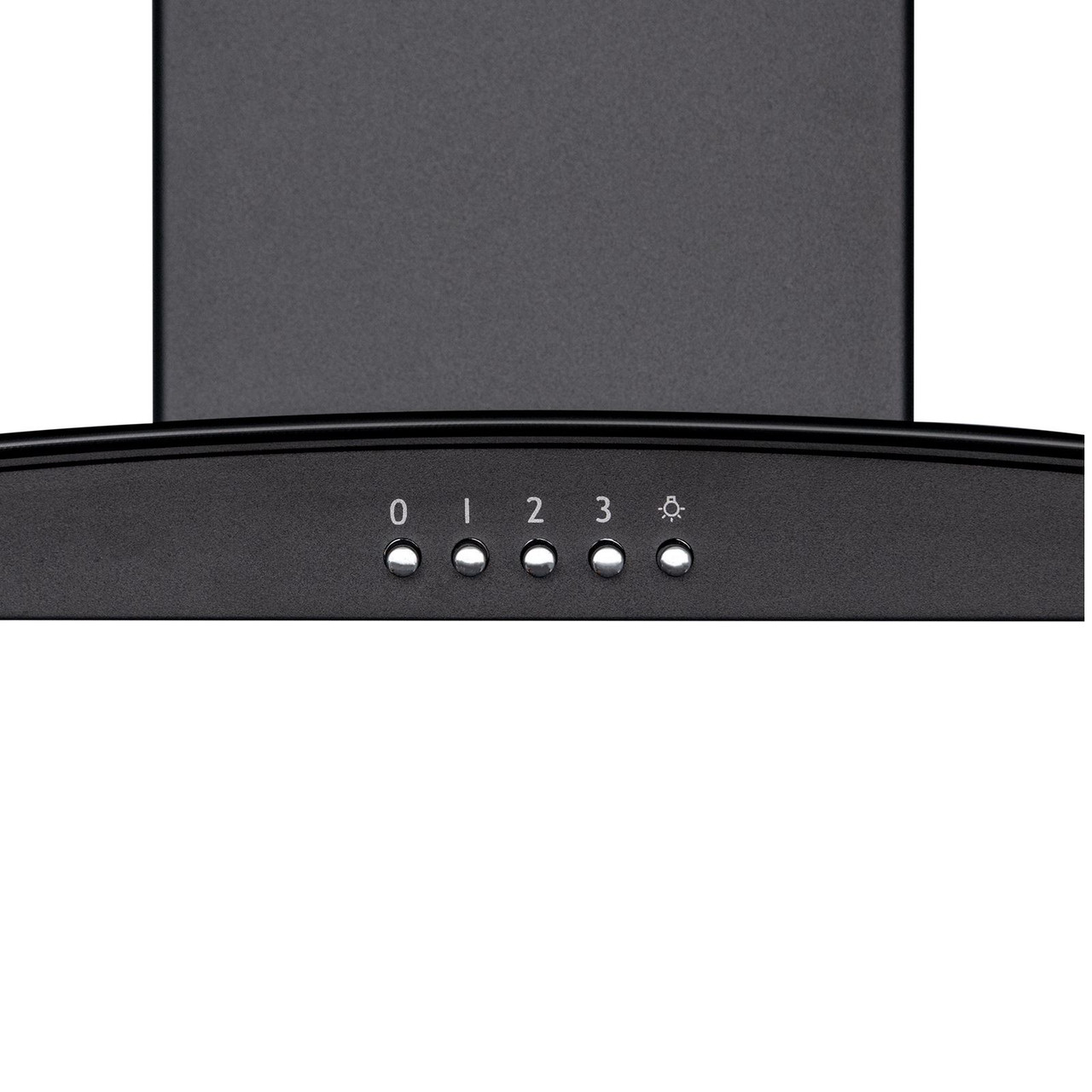 SIA 60cm Curved Glass Black Chimney Cooker Hood Kitchen Extractor & 1m ...