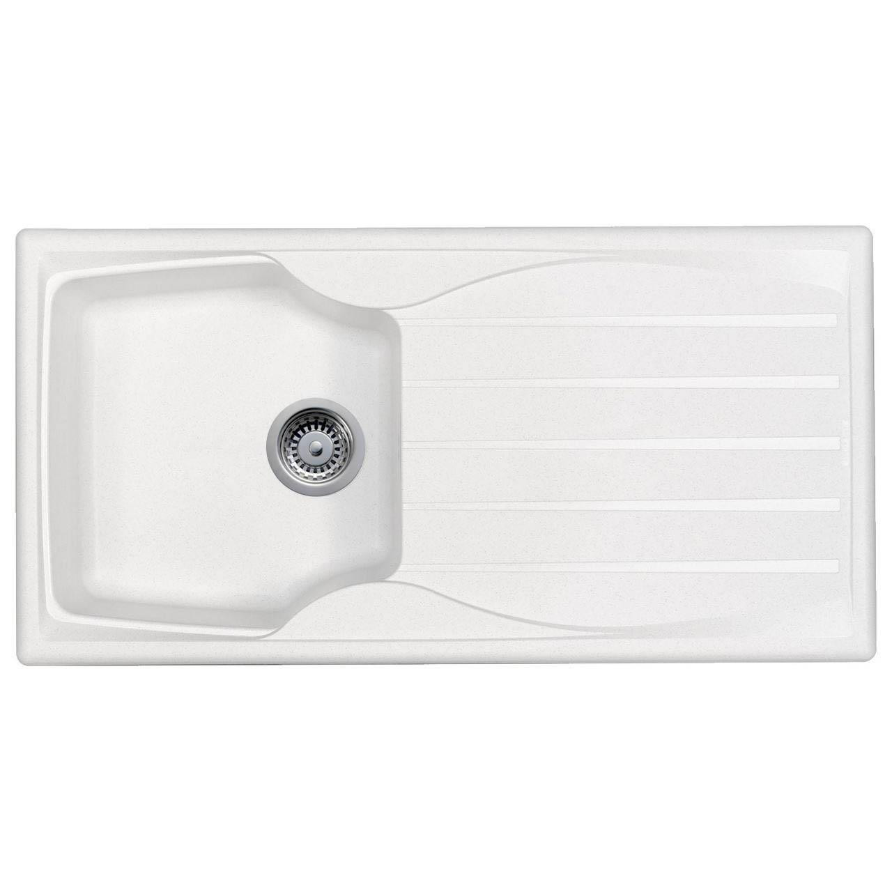 Astracast Sierra 1 Bowl White Kitchen Sink & KT7 Pullout Spray Chrome ...
