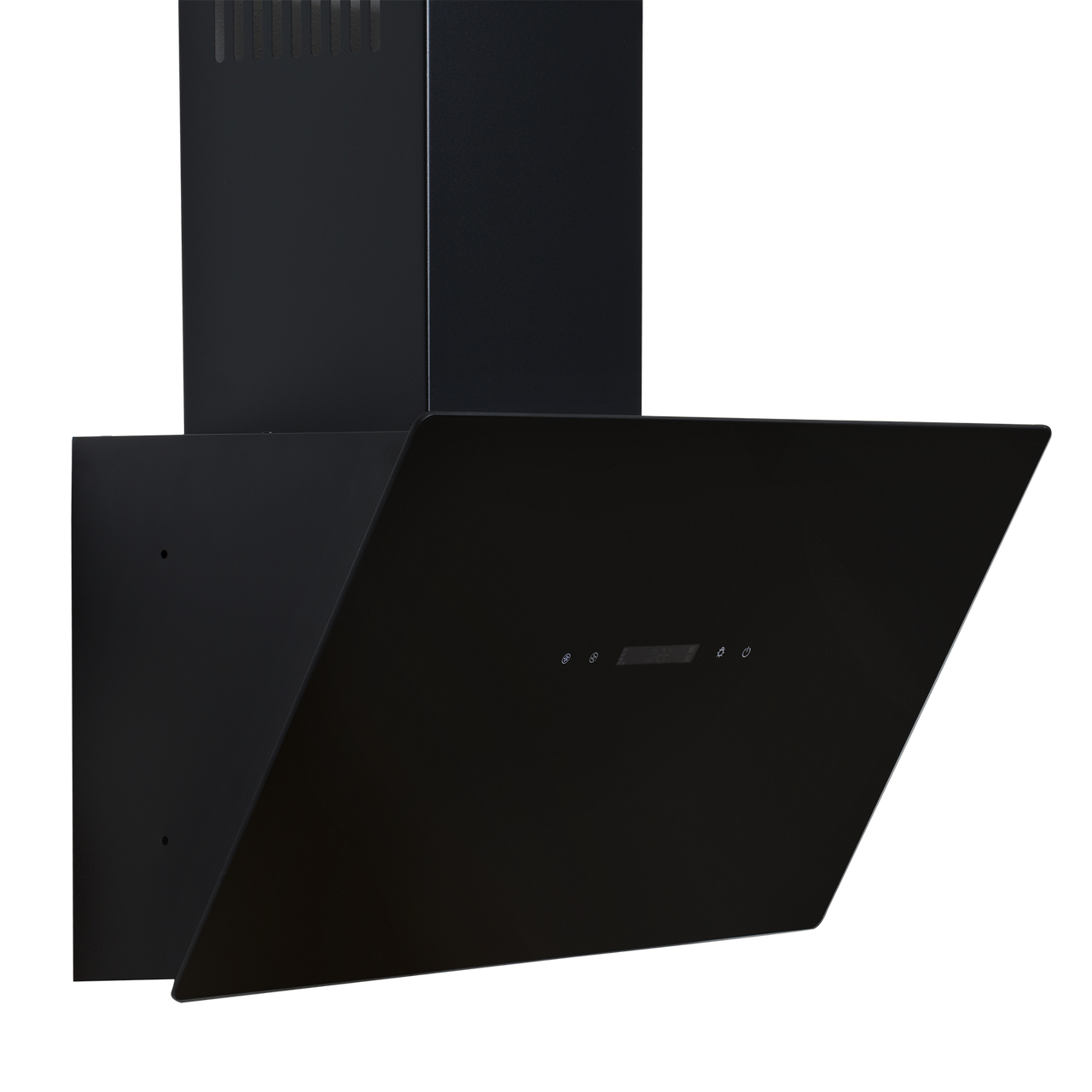 SIA 60cm Black Angled Touch Control Cooker Hood & Toughened Glass ...