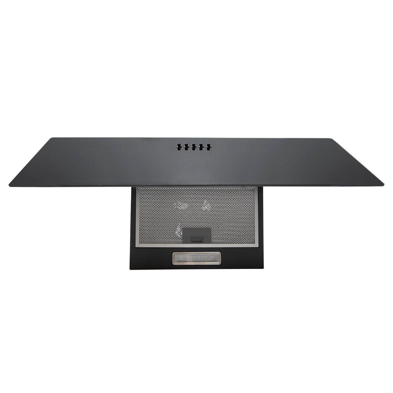 SIA AH90BL 90cm Black Angled Glass Chimney Kitchen Cooker Hood Fan & Filter