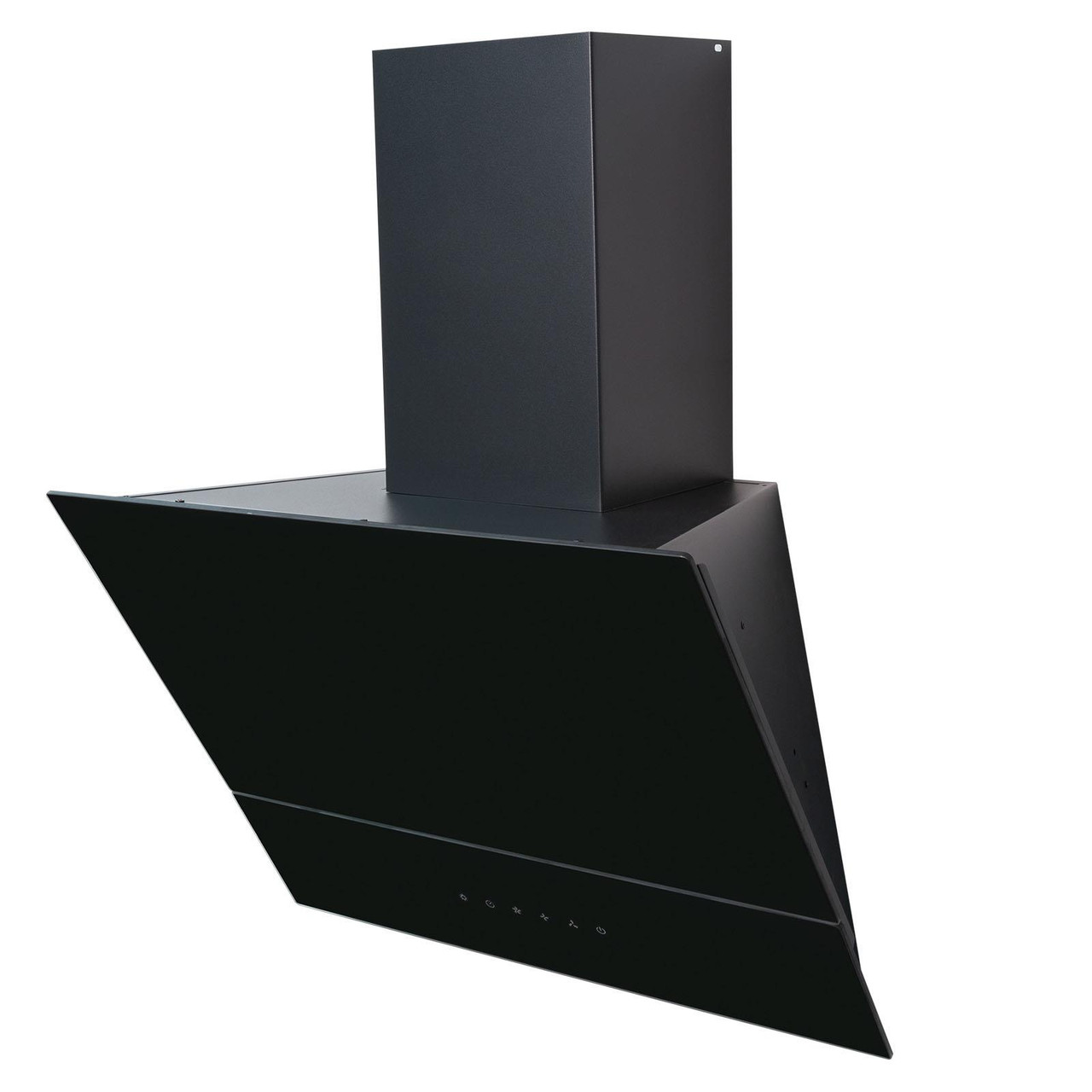 SIA AGTC60BL 60cm Black Angled Touch Control Cooker Hood Extractor & 3m ...
