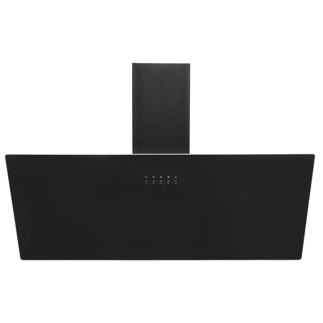 SIA 90cm Black Angled Cooker Hood Extractor Fan & Toughened Glass ...