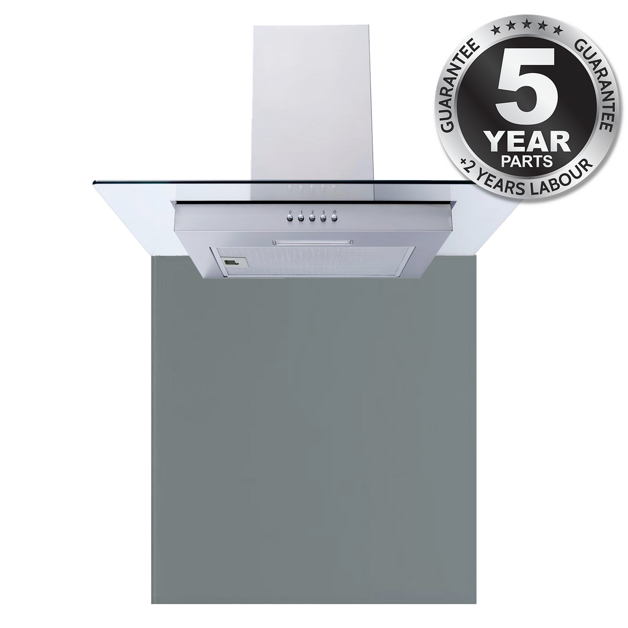 SIA 70cm Flat Glass Stainless Steel Cooker Hood & Toughened Glass ...