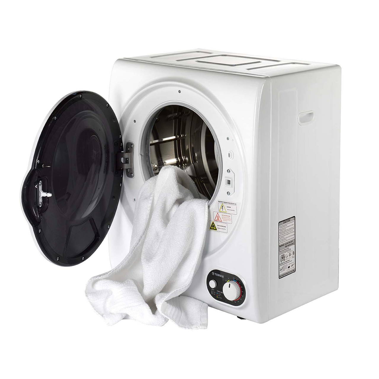 Teknix TKDV25W 2.5kg Tabletop Vented Tumble Dryer in White - Wall Mountable