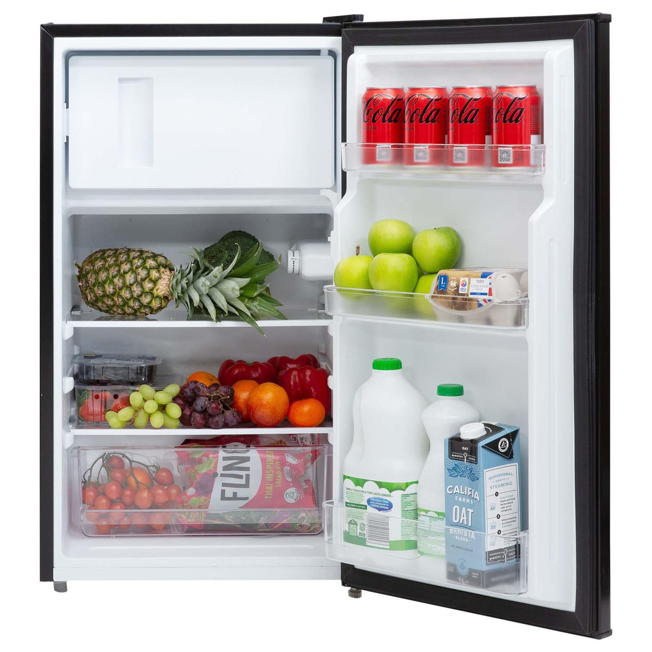 Black Under Counter Fridge With Ice Box, 80L Freestanding Larder - SIA ...